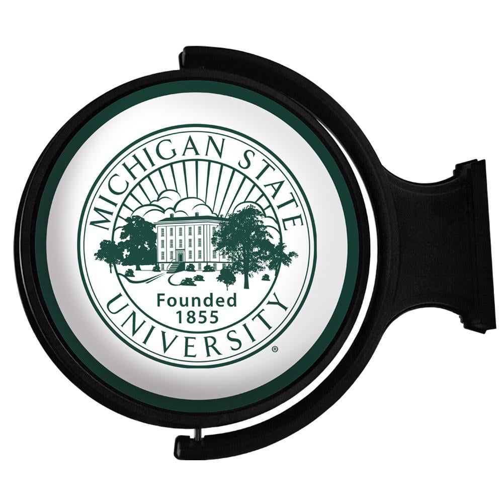 Michigan State Spartans 23'' x 21'' Team Wordmark Illuminated Rotating ...