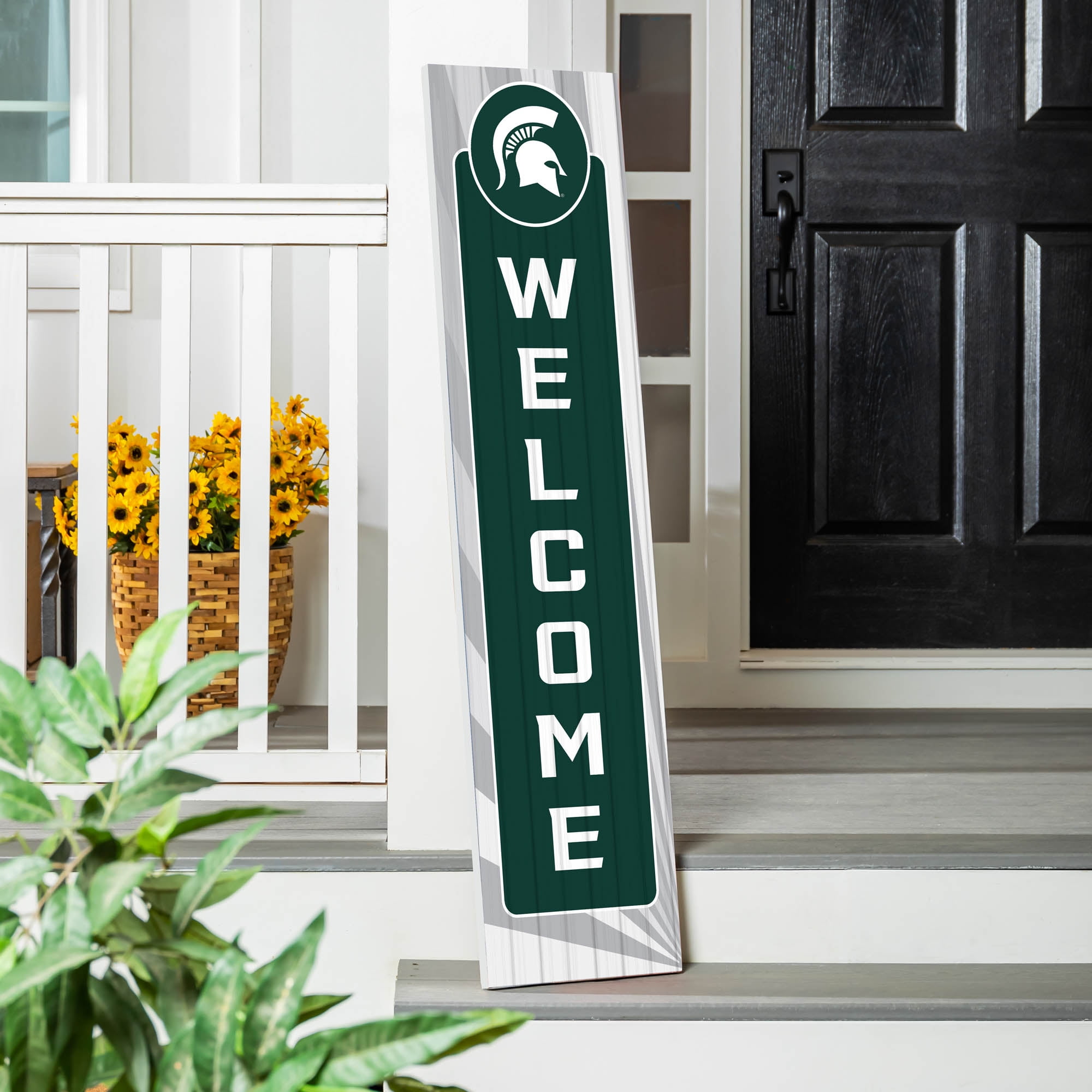 Michigan State Spartans 47" Color Waves Porch Leaner Welcome Wall Sign ...