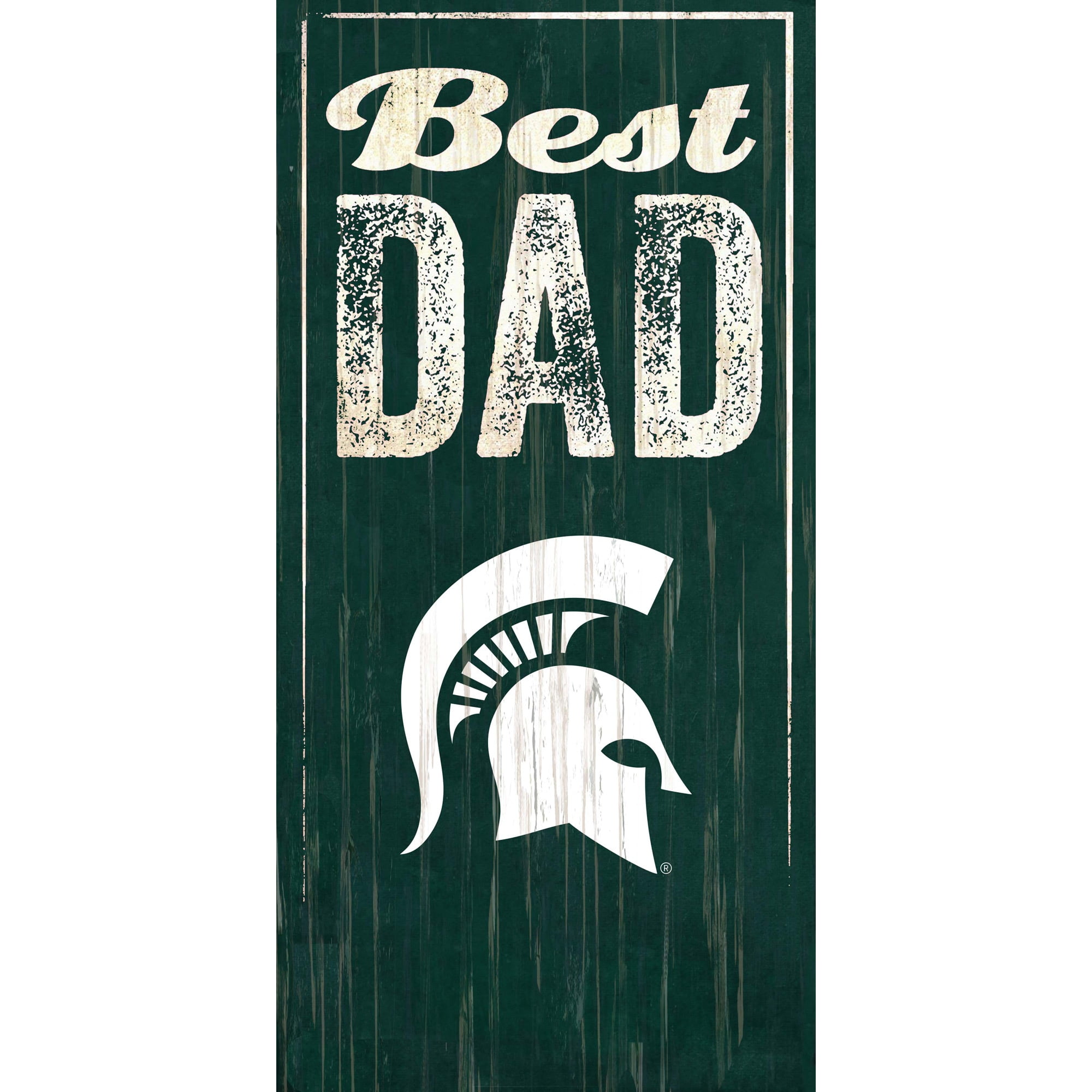 Michigan State Spartans 6'' x 12'' Best Dad Sign - Walmart.com