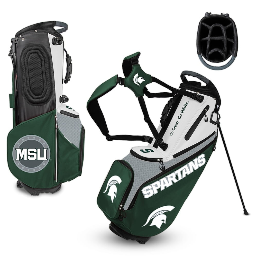 NEW Team Effort Golf Back Nine Stand Bag 8-Way -NCAA Michigan State ...