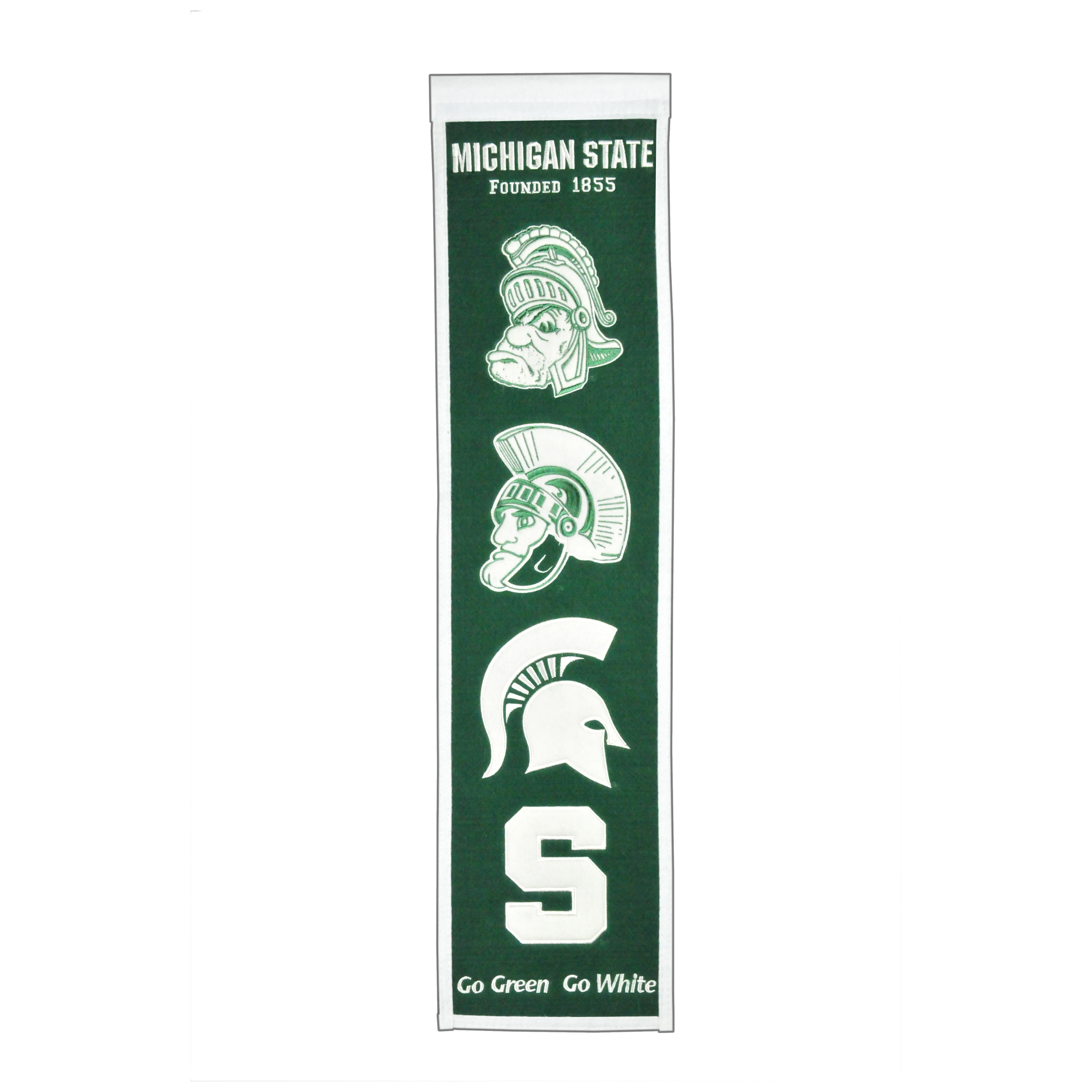 Michigan State Spartans NCAA 8x32 Wool Heritage Banner - Walmart.com