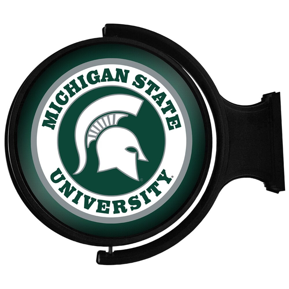 Michigan State Spartans 23'' x 21'' Team Illuminated Rotating Wall Sign ...