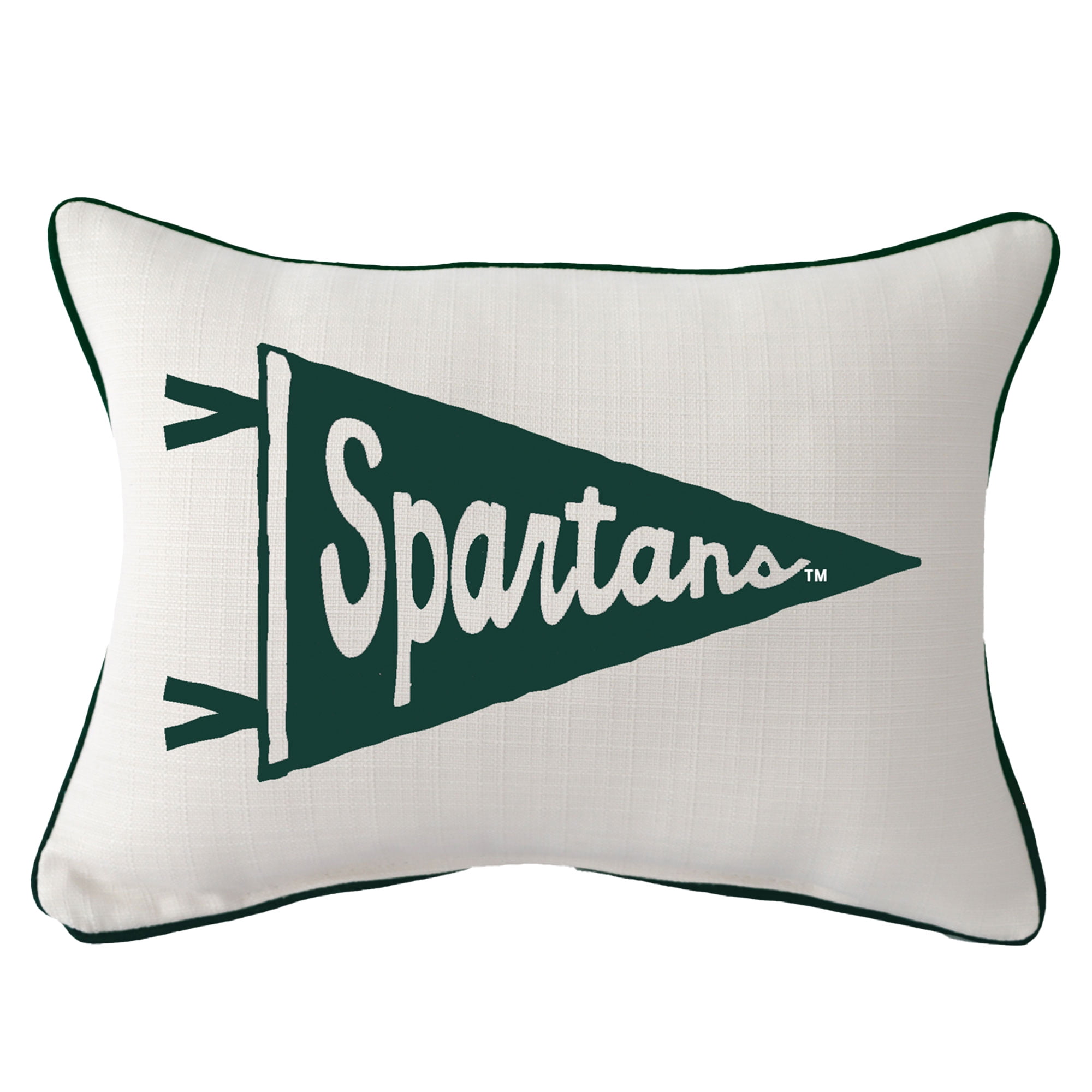 Michigan State Spartans Pennant Rectangular Piped Pillow - Walmart.com