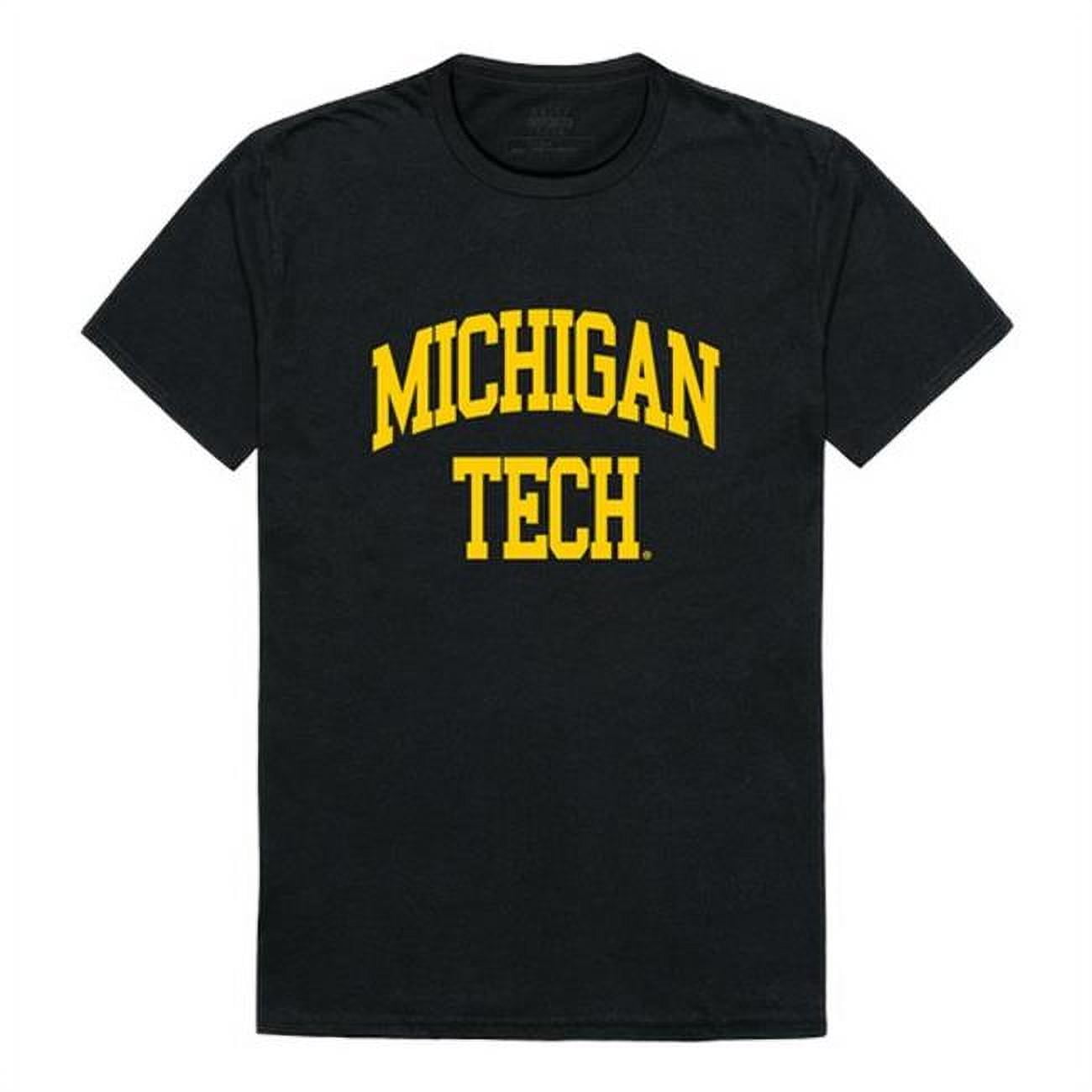 Michigan Technological University Men College T-Shirt, Black & White ...