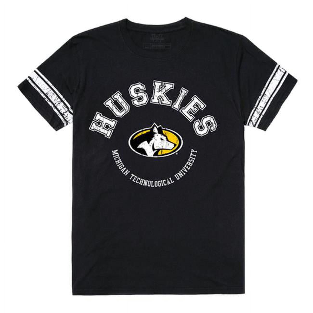 Michigan Technological University Men Football T-Shirt, Black & White ...