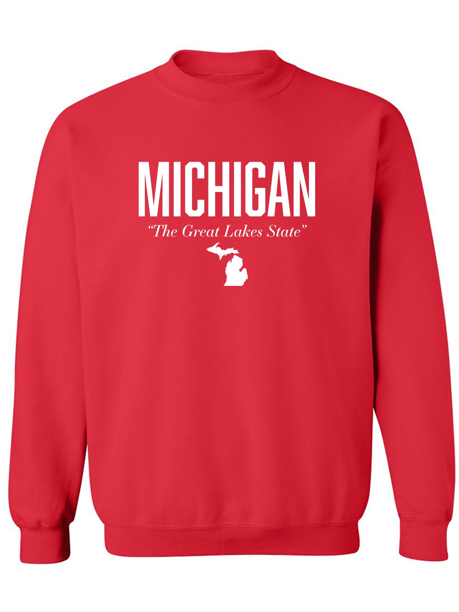 Michigan The Great Lakes State Crewneck Sweatshirt - Walmart.com