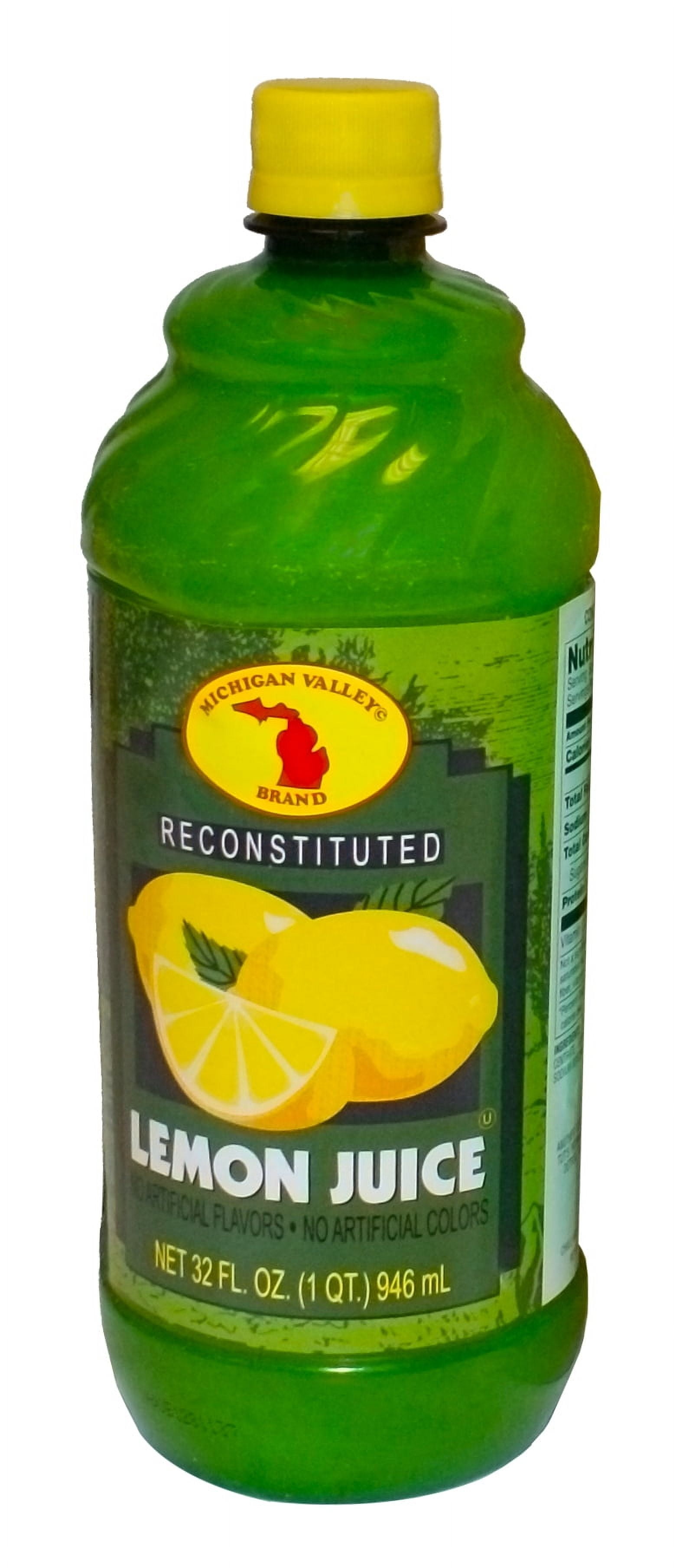 Michigan Valley Reconstituted Lemon Juice, 32 fl oz - Walmart.com
