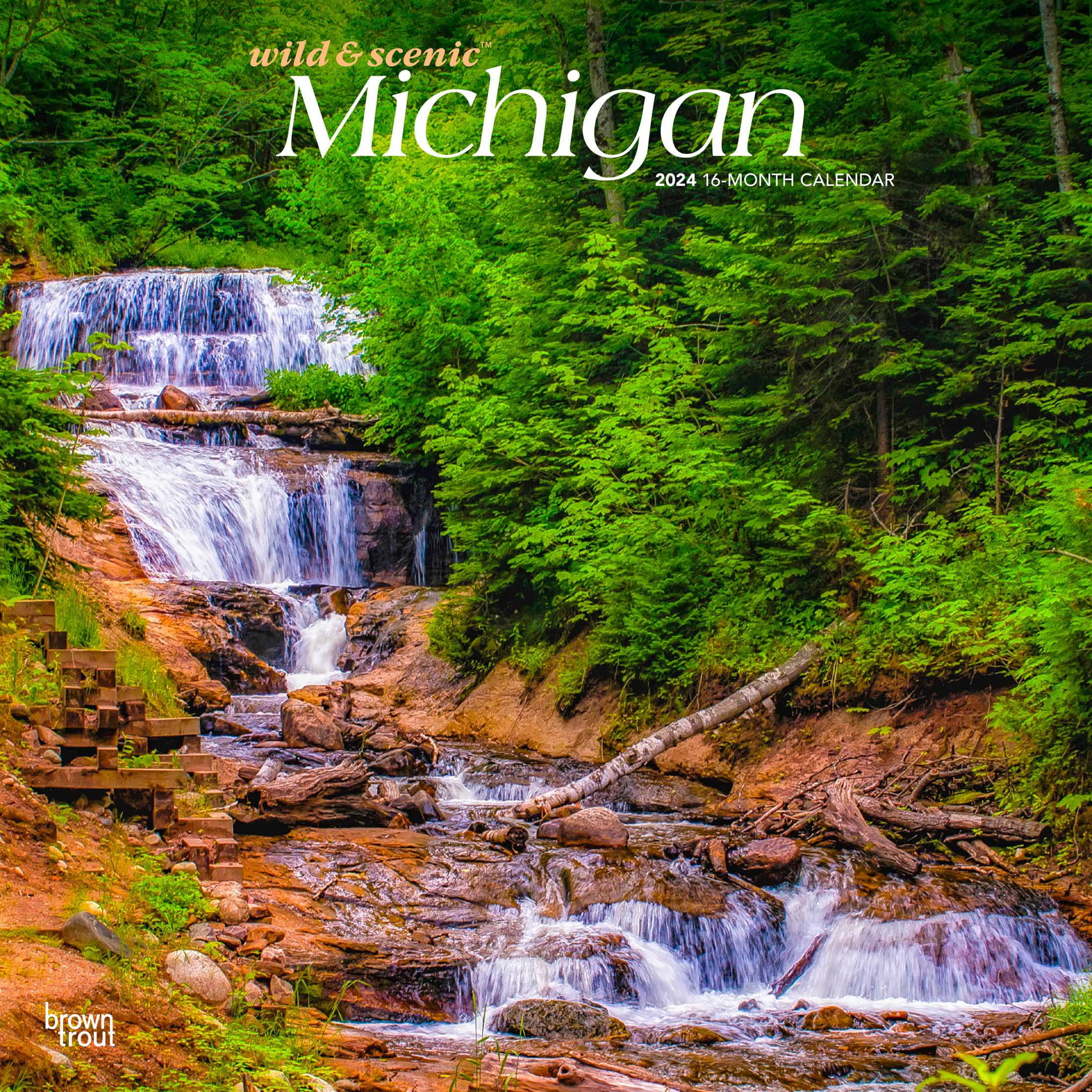 Michigan Wild & Scenic 2024 Wall Calendar 12x12 by Browntrout - Walmart.com
