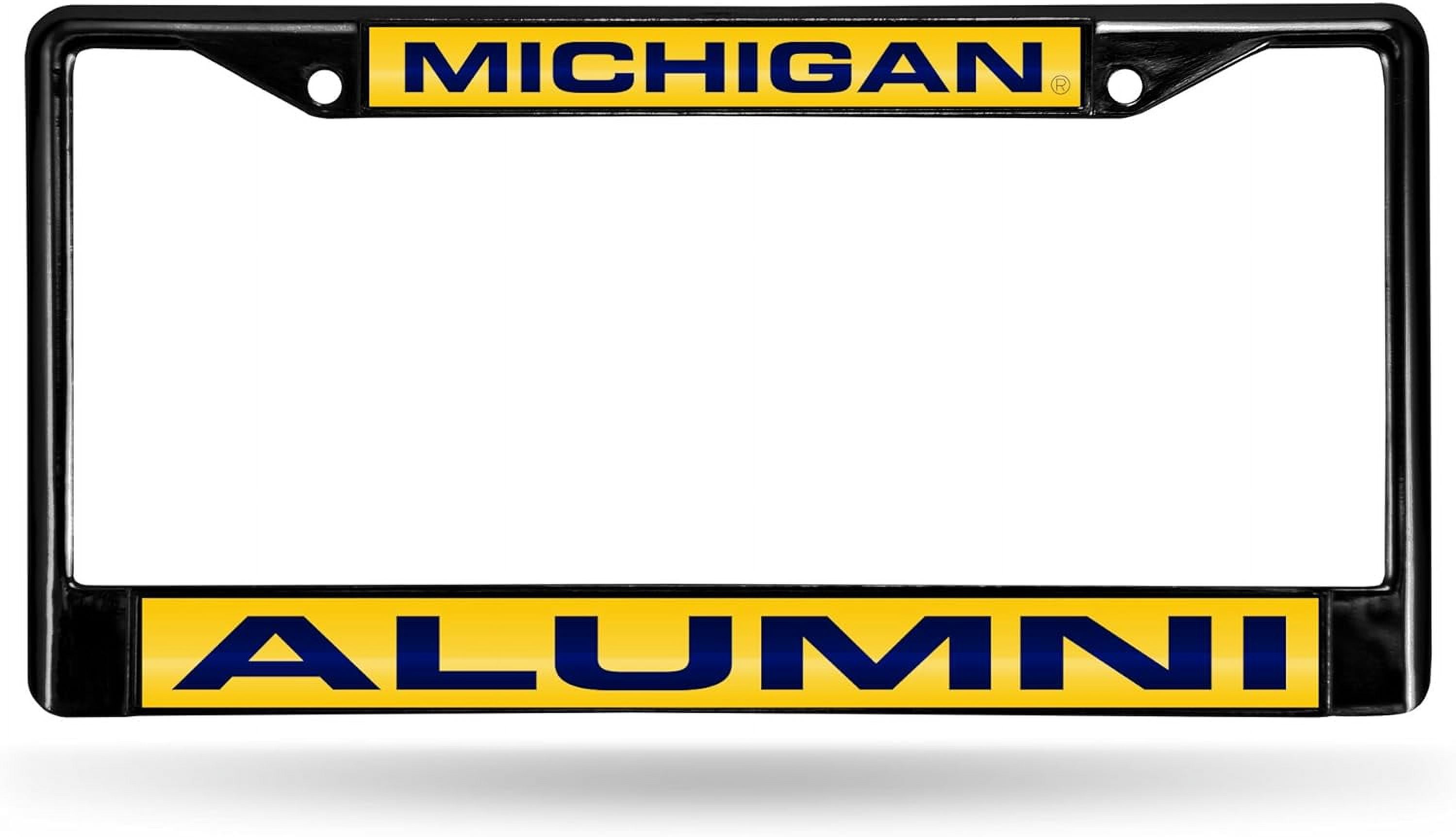 Michigan-Wolverine's Alumni Black Metal Laser Cut License Plate Frame ...