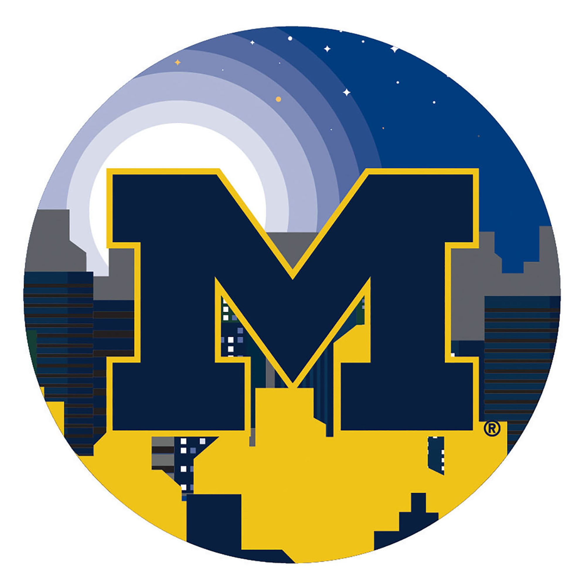 Michigan Wolverines 12" Landscape Circle Sign - Walmart.com