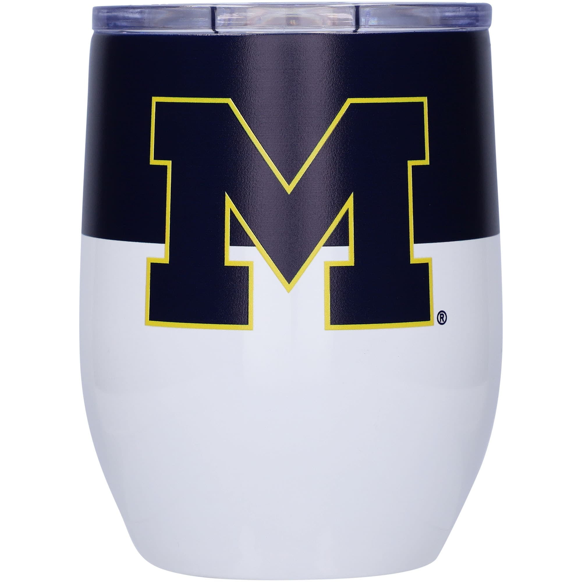 Michigan Wolverines 16oz. Colorblock Stainless Steel Curved Tumbler ...