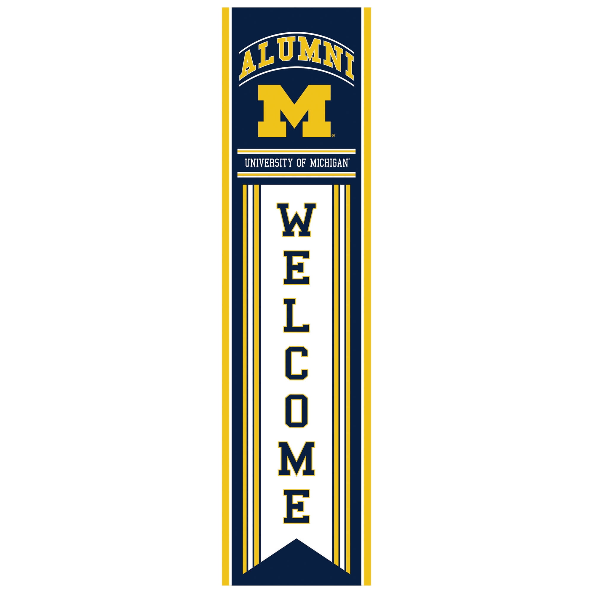 Michigan Wolverines 47" Alumni Porch Leaner Welcome Wall Sign - Walmart.com