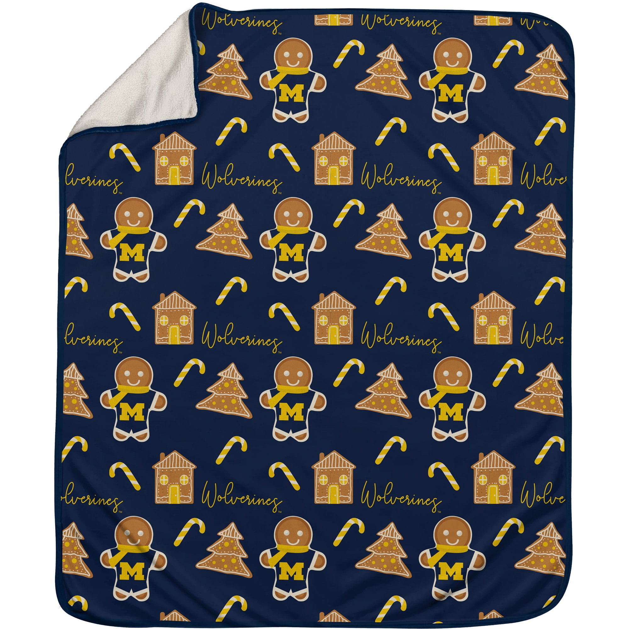 Michigan Wolverines 60" x 70" Gingerbread Throw Blanket - Walmart.com
