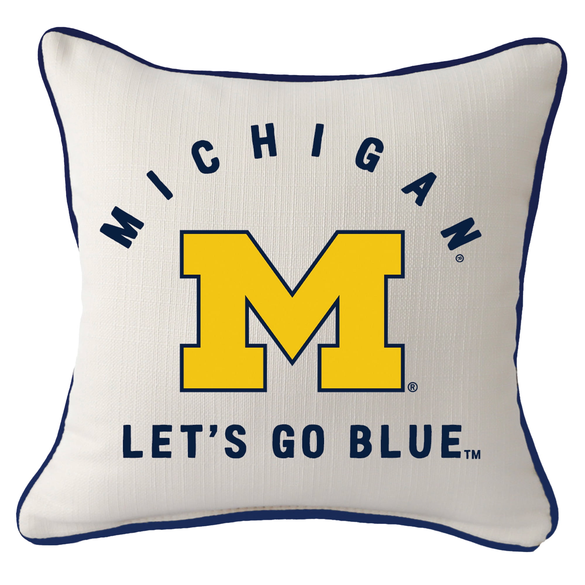 Michigan Wolverines Arched Square Piped Pillow - Walmart.com