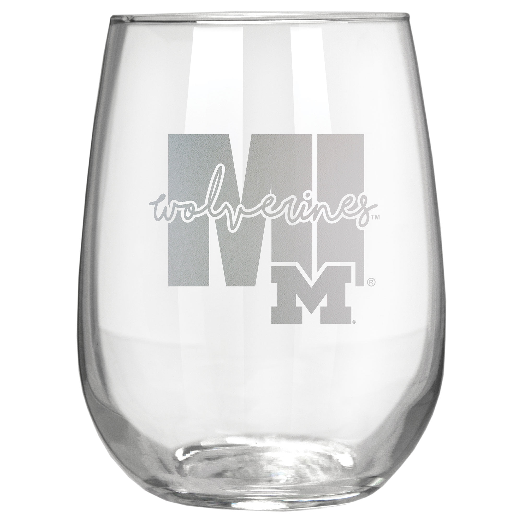 Michigan Wolverines Etched 17oz. City Stemless Wine Glass - Walmart.com