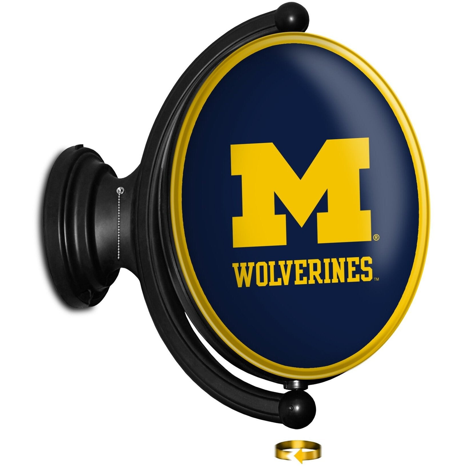 Michigan Wolverines 23'' x 21'' Illuminated Rotating Wall Sign ...