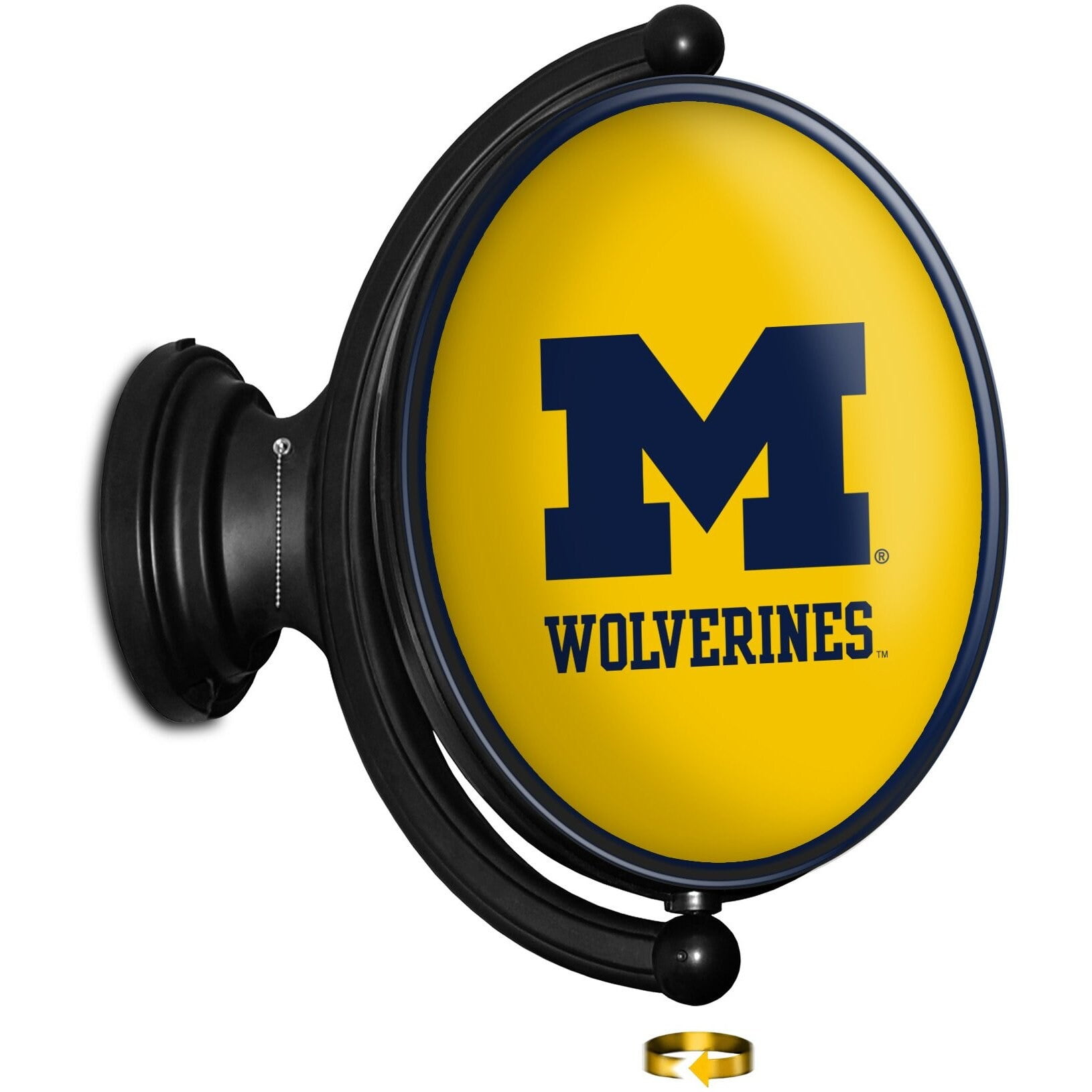 Michigan Wolverines 23'' x 21'' Logo Illuminated Rotating Wall Sign ...