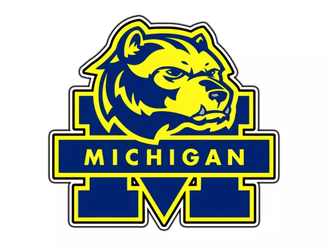 Michigan Wolverines Mascot Logo Waterproof Sticker Phone Decal Water ...
