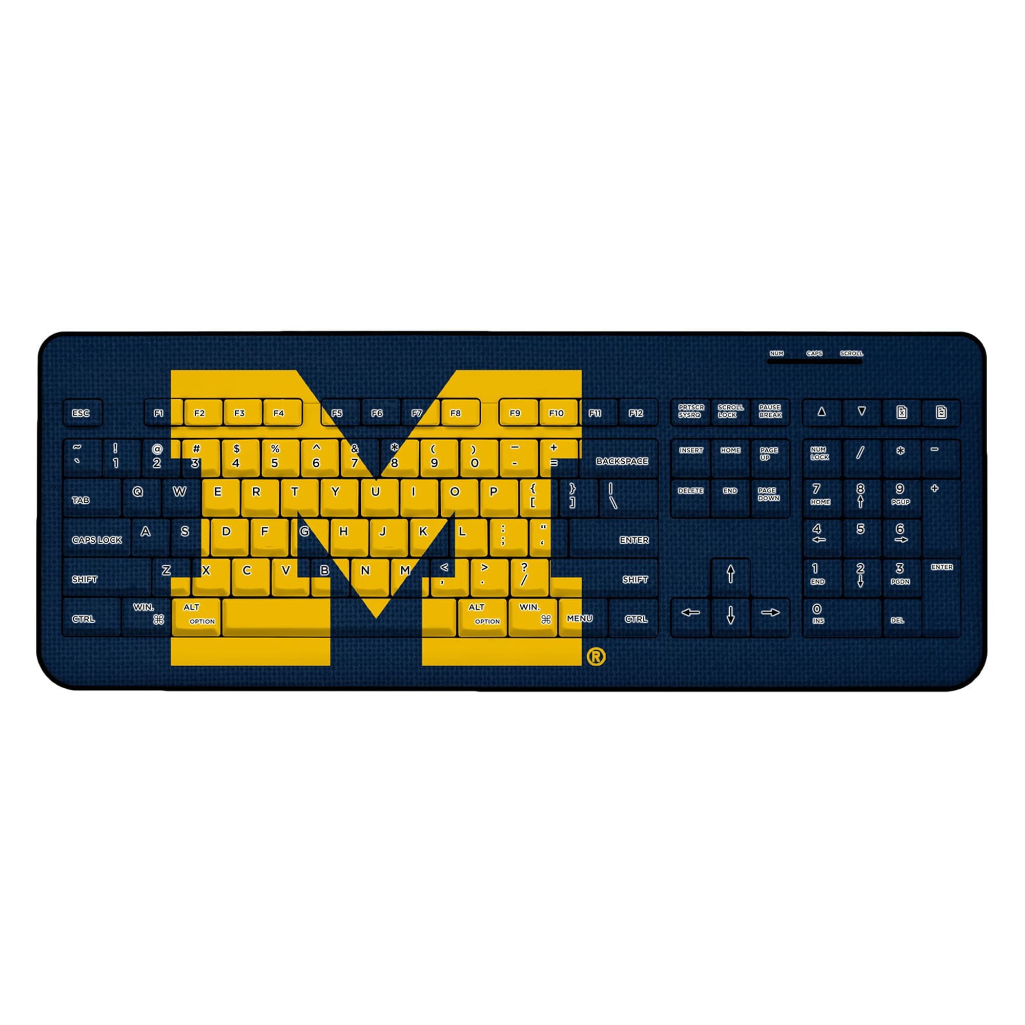 Michigan Wolverines Solid Design Wireless Keyboard - Walmart.com