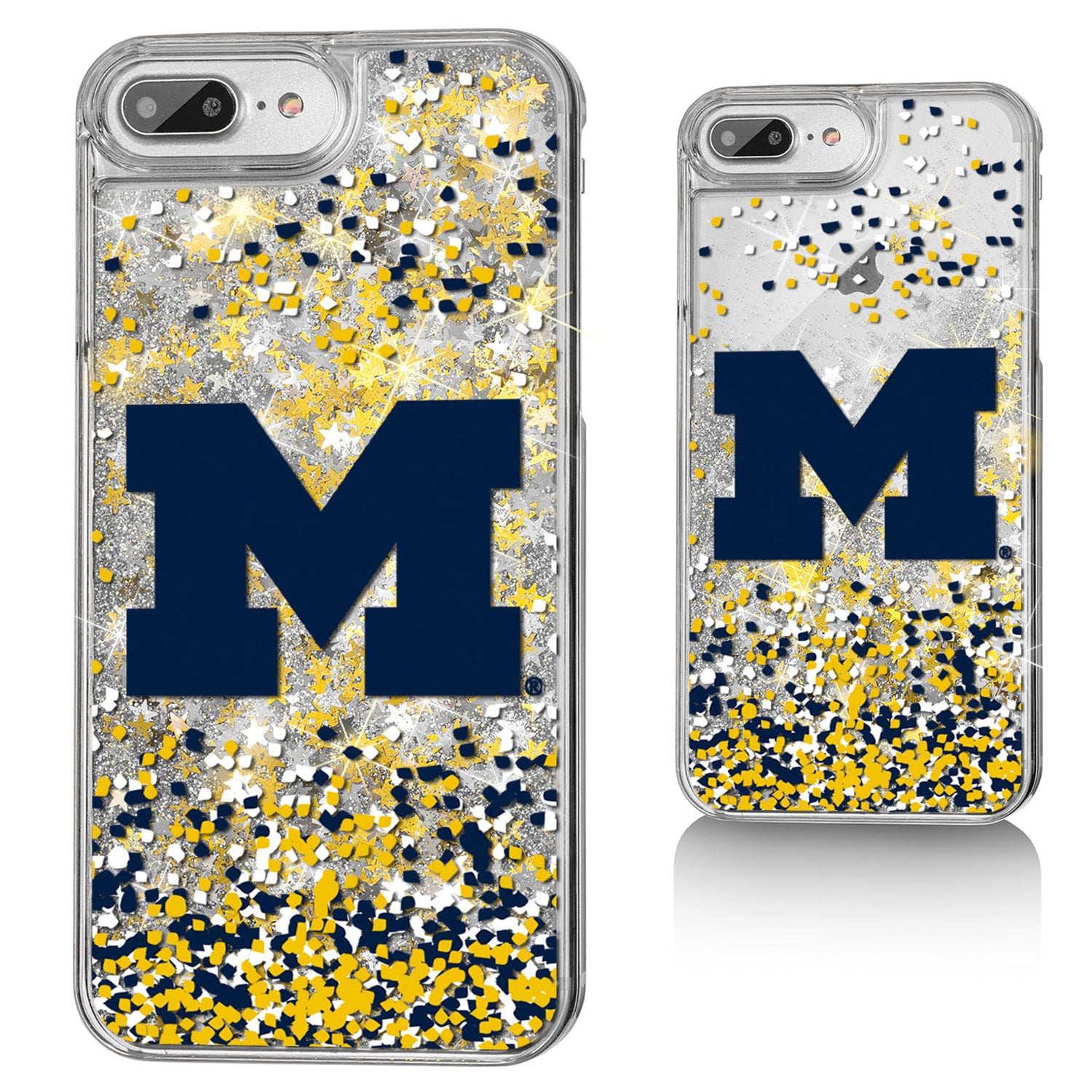 Michigan Wolverines iPhone Glitter Confetti Design Case - Walmart.com