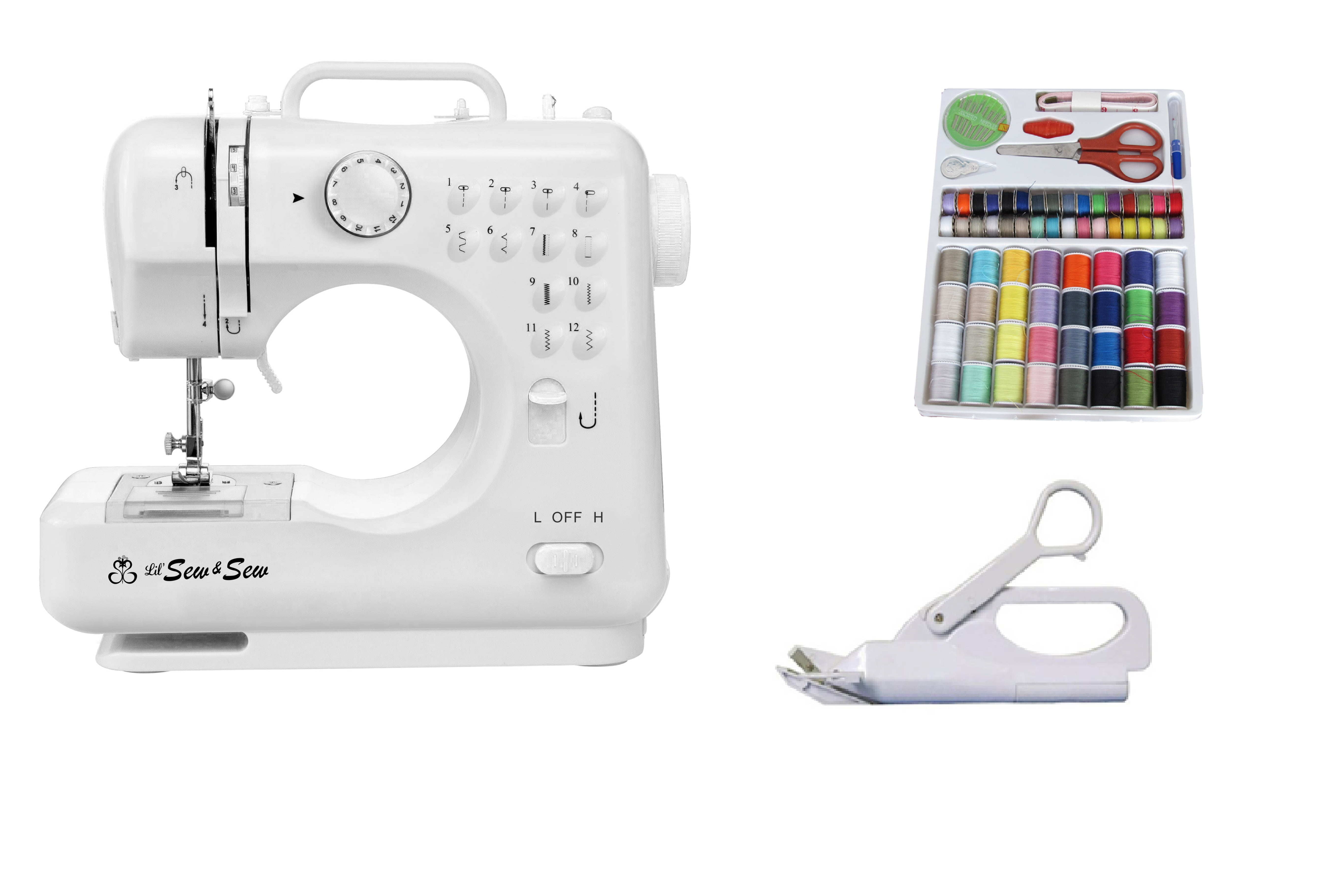 Michley Lil Sew and Sew Mini Portable Easy-to-Use Sewing Machine, White ...