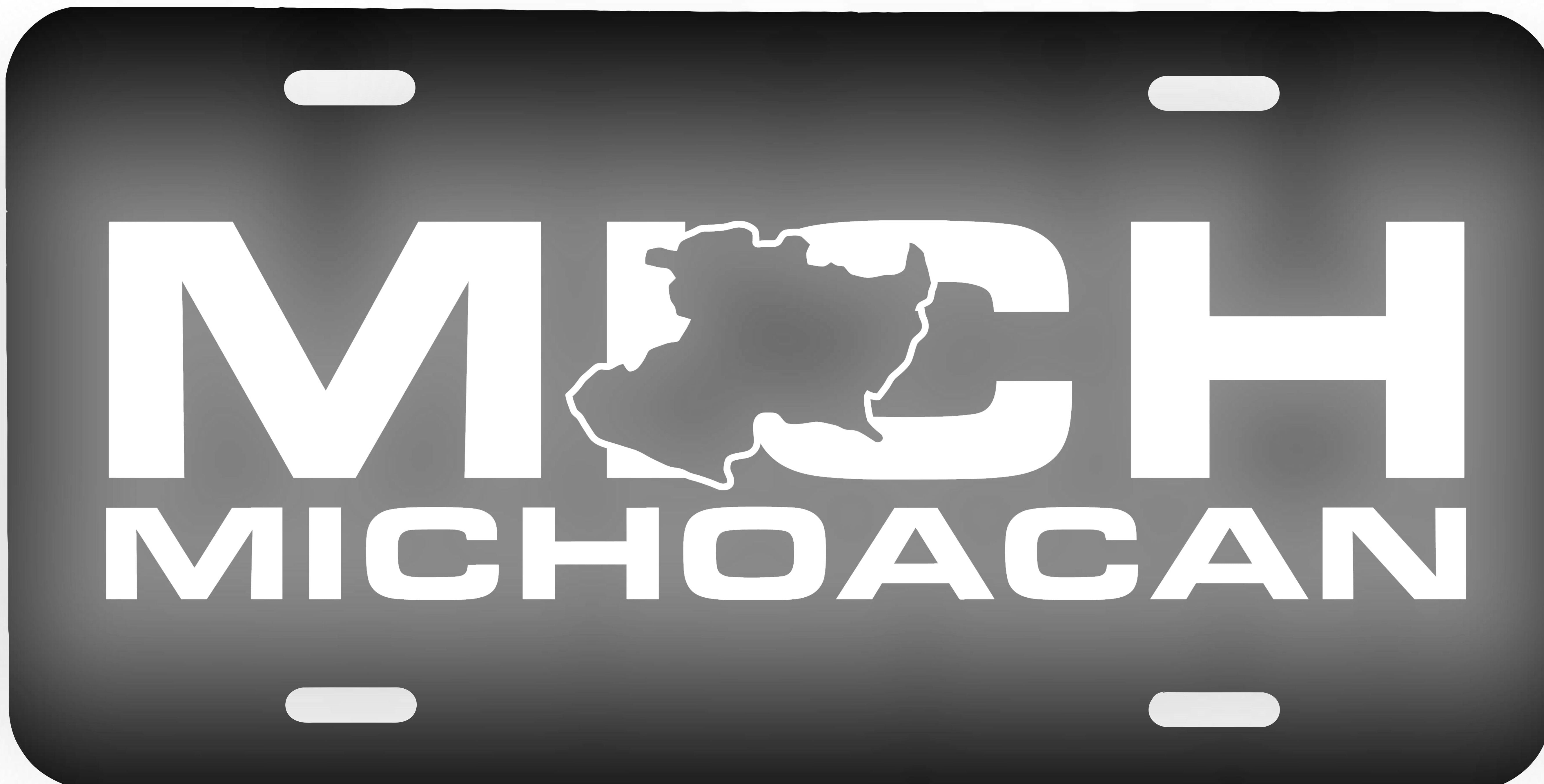 Michoacan Mexico Aluminum Vanity License Plate, 6'' x 12'' – Reflective ...