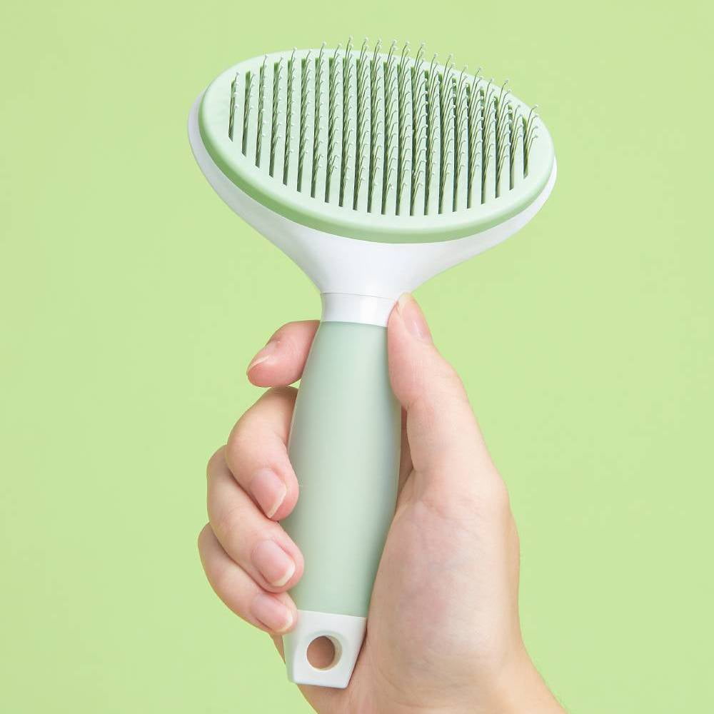 Michu Round Head Cream Pet Grooming Brush - Walmart.com