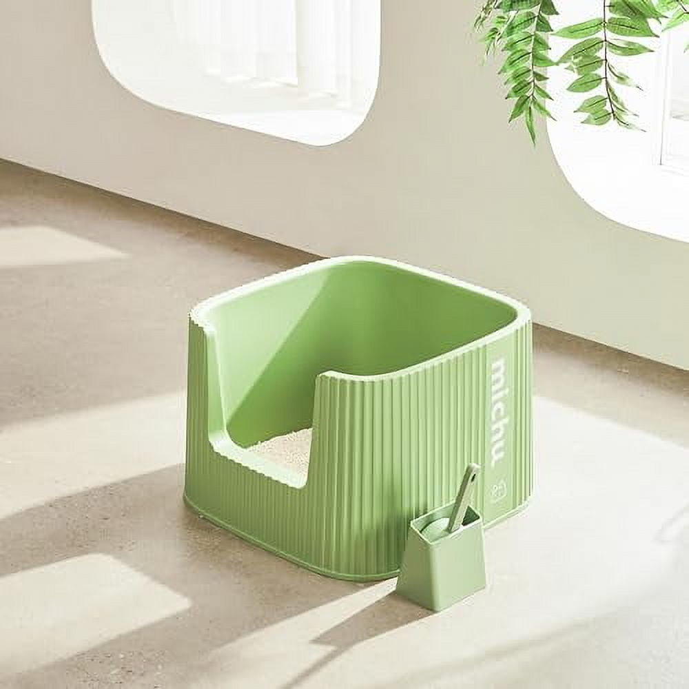 Michu XXL Container Cat Litter Box with Scoop, Coral, Boba and Sage ...