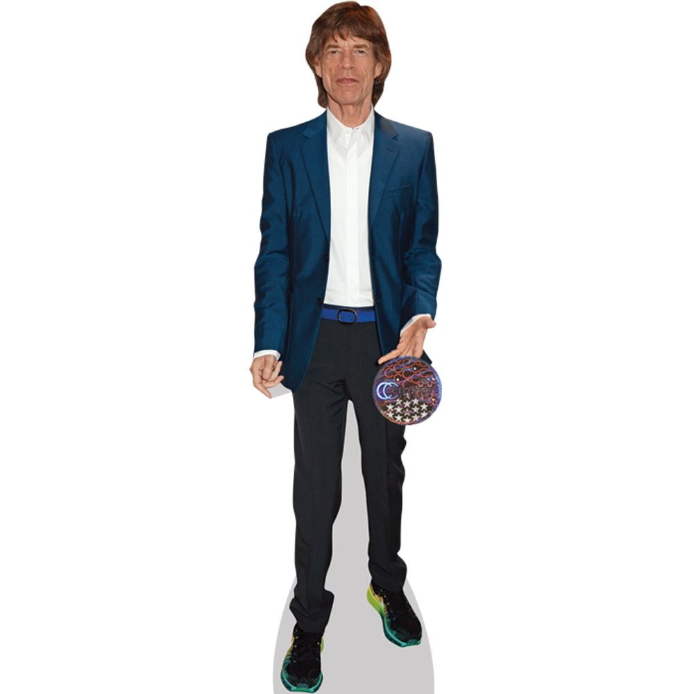 Mick Jagger (Blue Blazer) Mini Cardboard Cutout Standee - Walmart.com