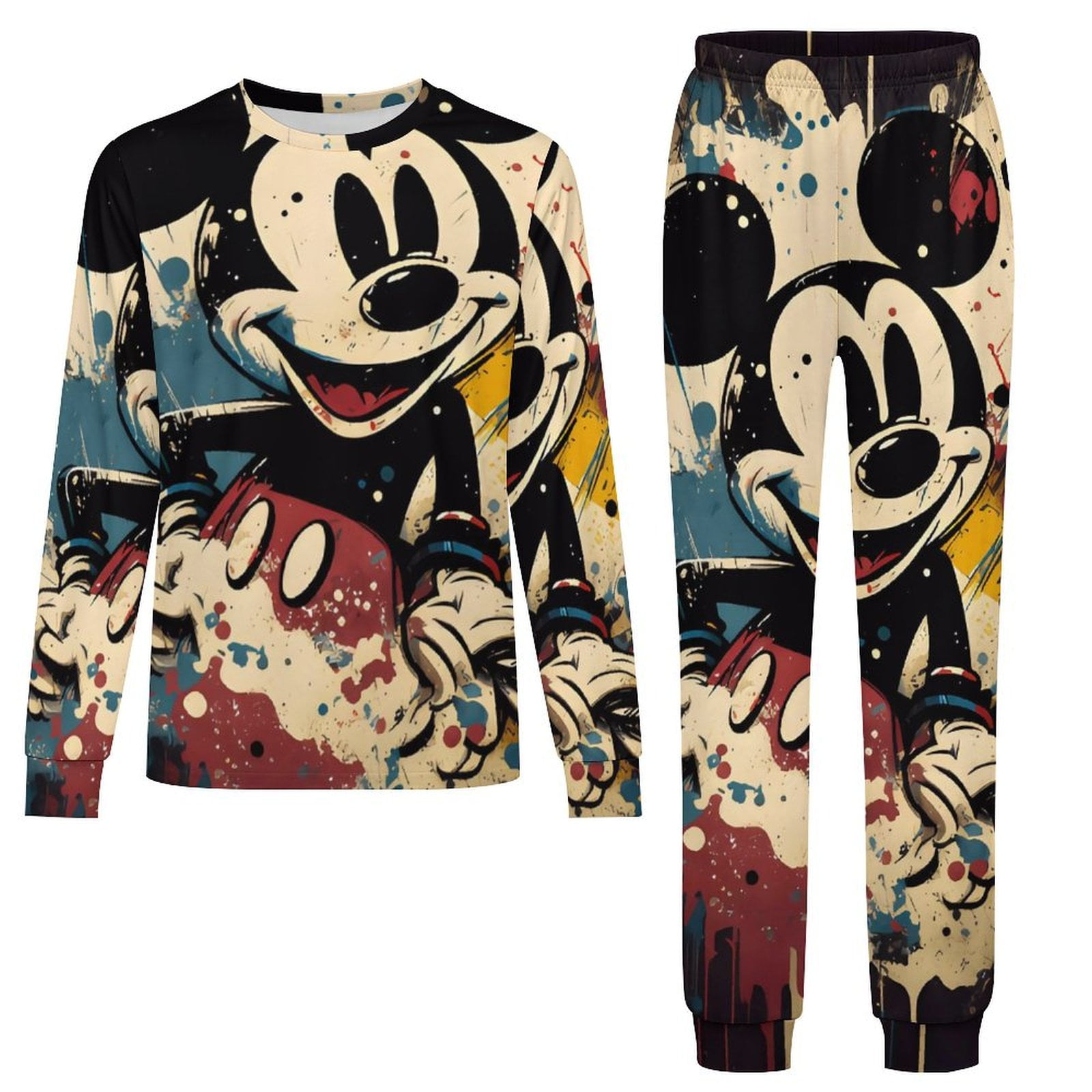 Mick-ey Min-nie Mouse Cute Pajamas for Girls Boys Leisure Wear Milk ...