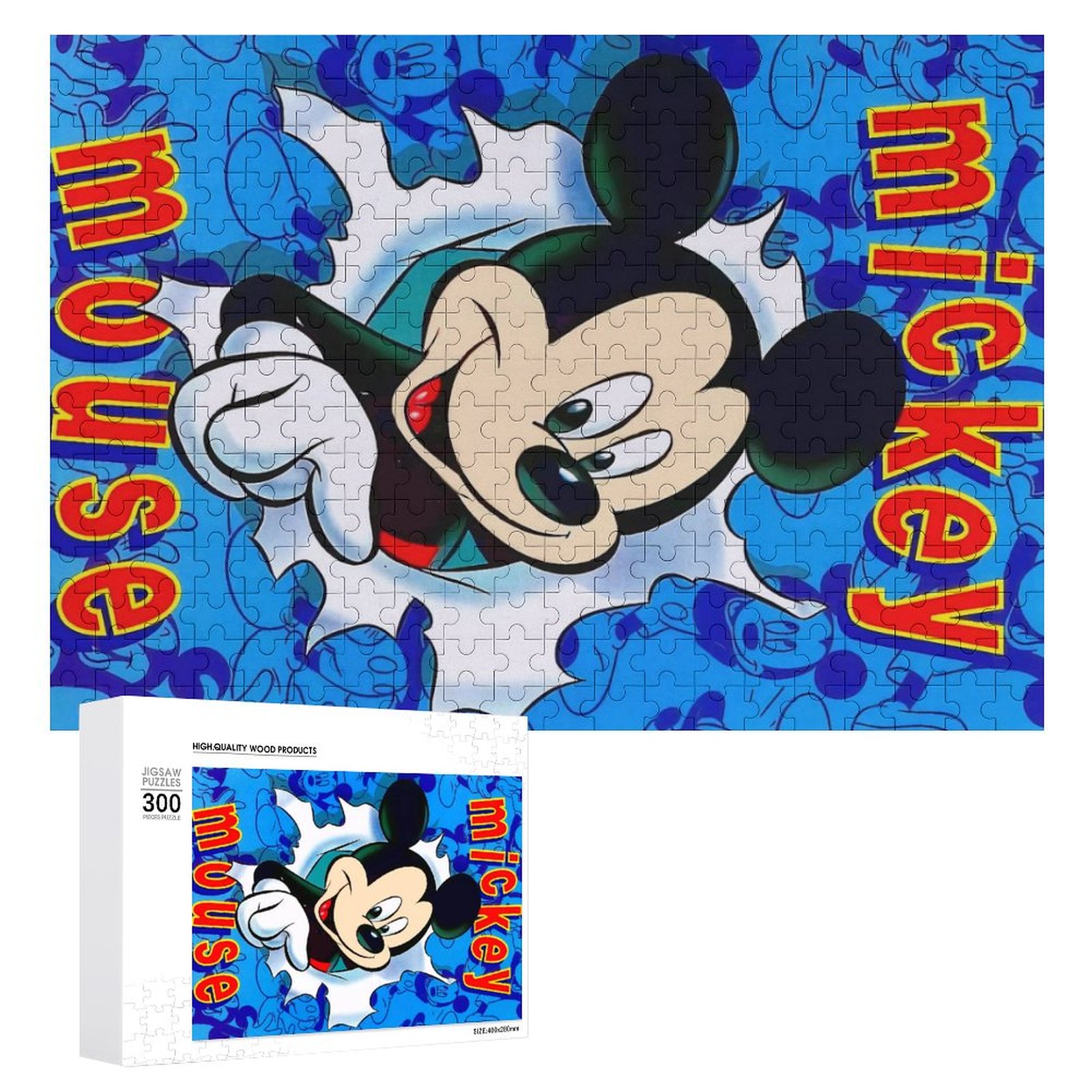Mick-ey Min-nie Mouse Jigsaw Puzzles Home Decors Family Challenge Toy ...