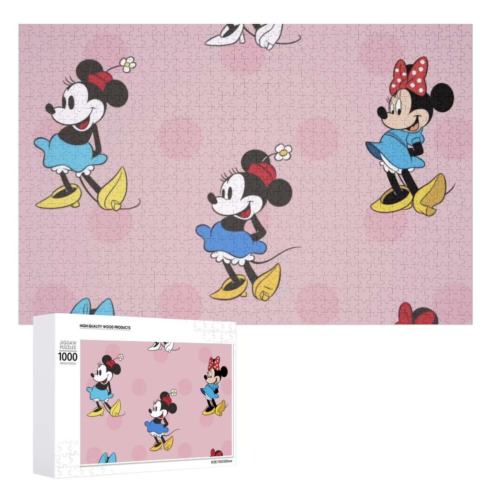 Mick-ey Min-nie Mouse Jigsaw Puzzles Home Decors Family Challenge Toy ...