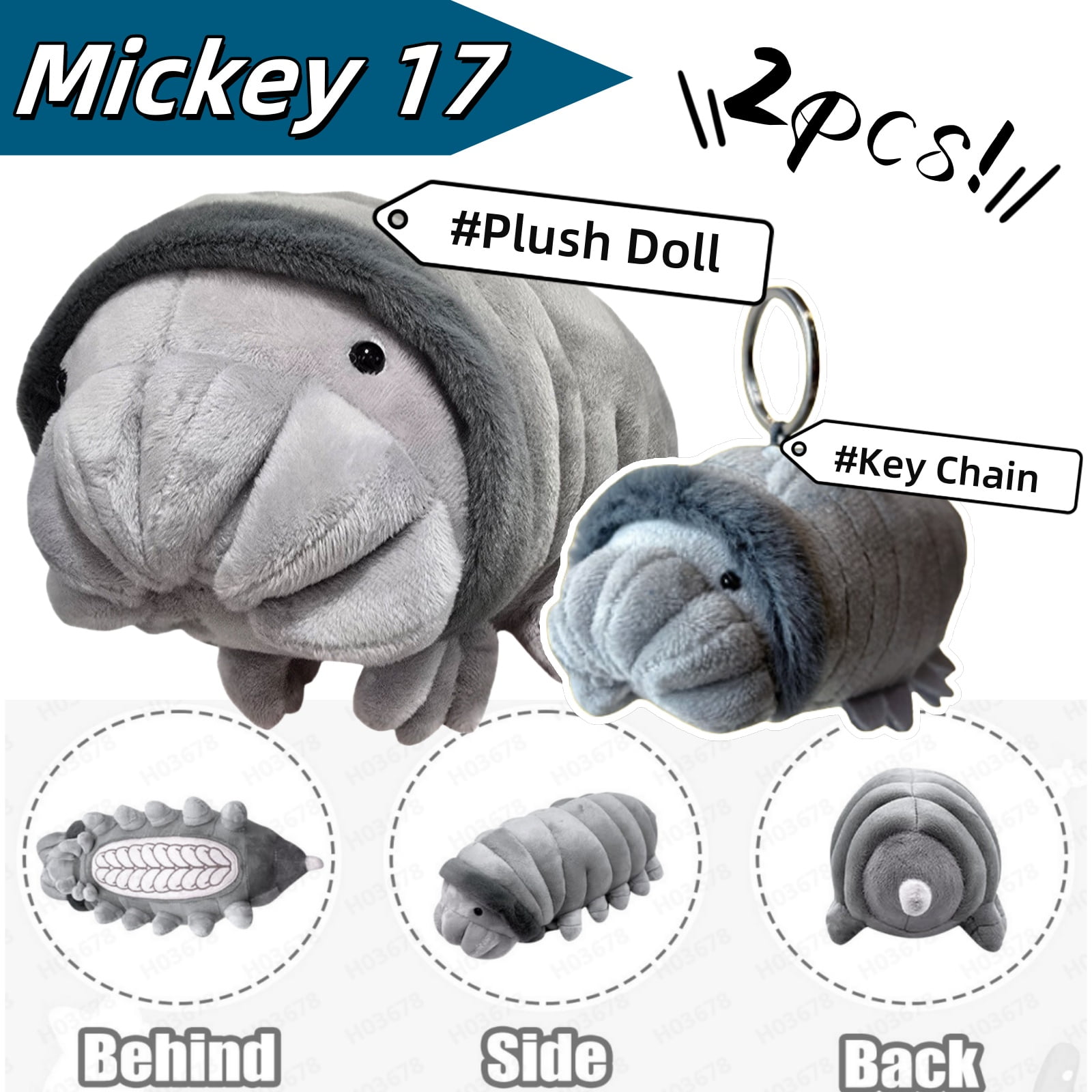 Mickey 17 Plush and Key Chain - Mickey 17 Huggable Creeper Stuffed Toy ...