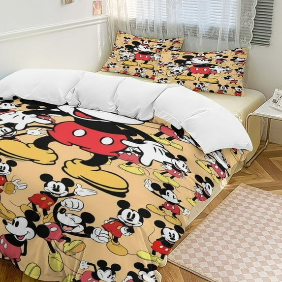 Cartoon Mouse 3-piece Home Bed Set, Classic Cartoon Polyester Wash ...