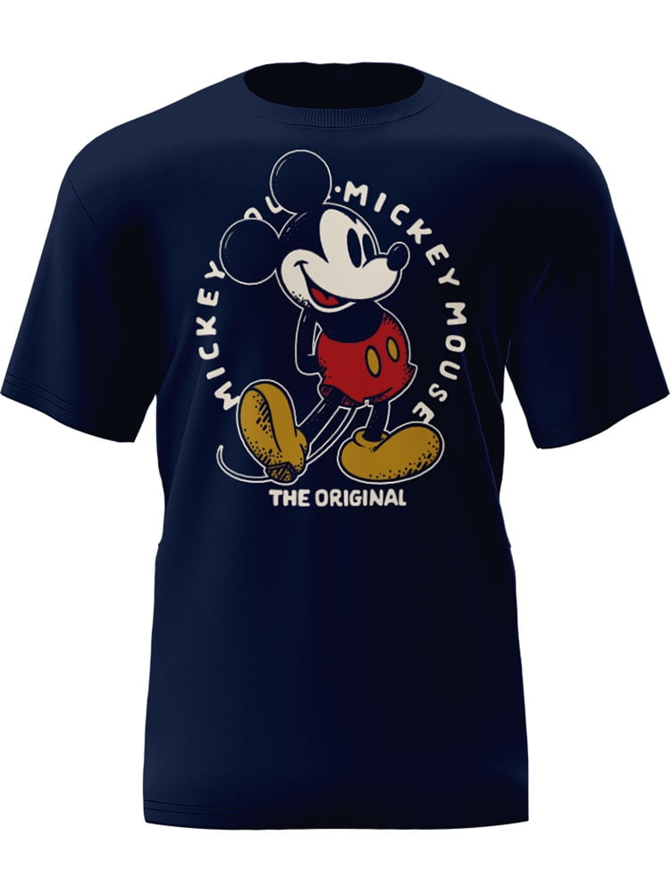 Disney Mickey Mouse Navy Adult Tee Shirt, XS-2XL (Unisex) - Walmart.com