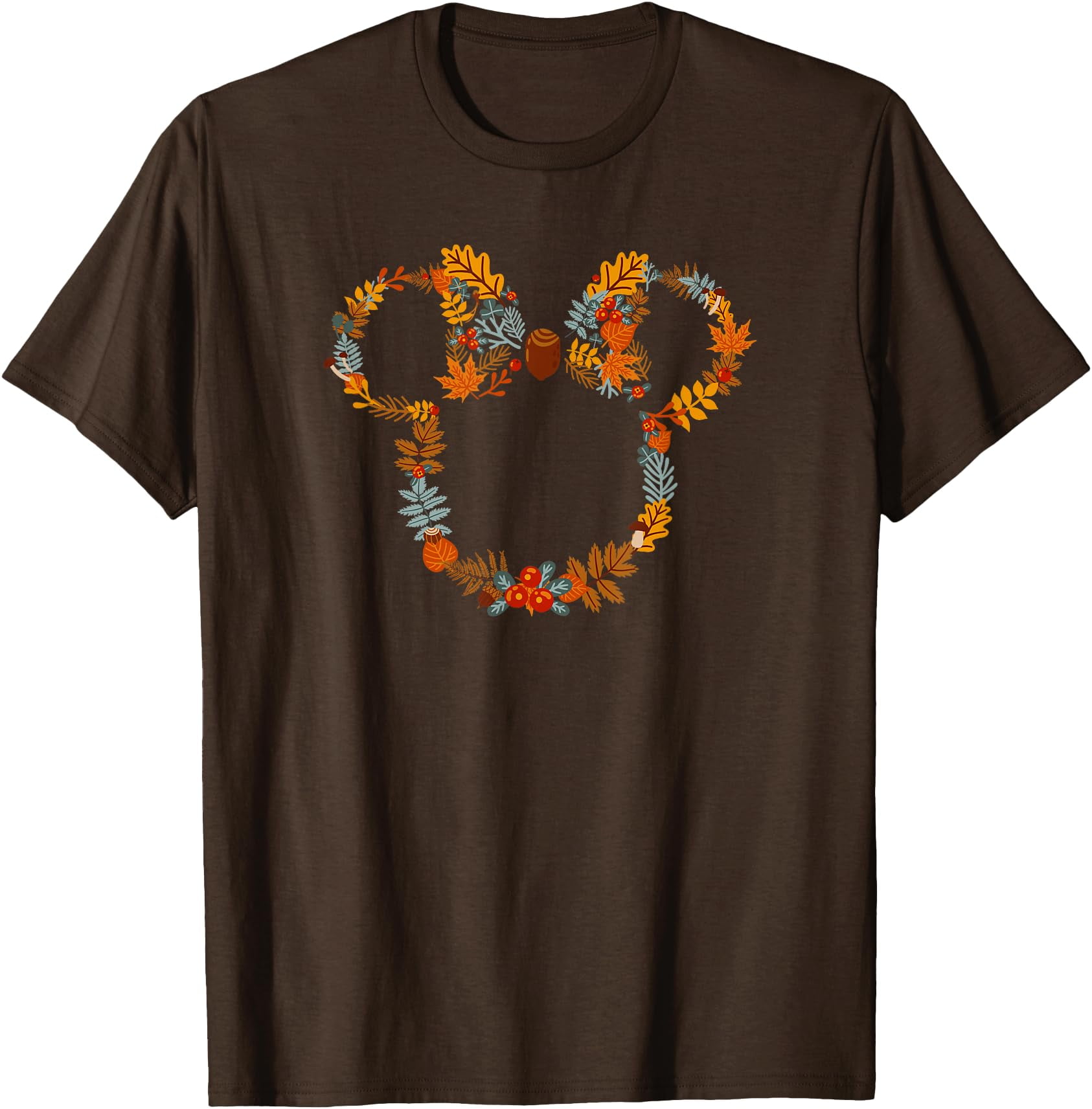 Mickey And Friends Autumn Foliage Mickey Ears DTG Print Unisex T-Shirt ...