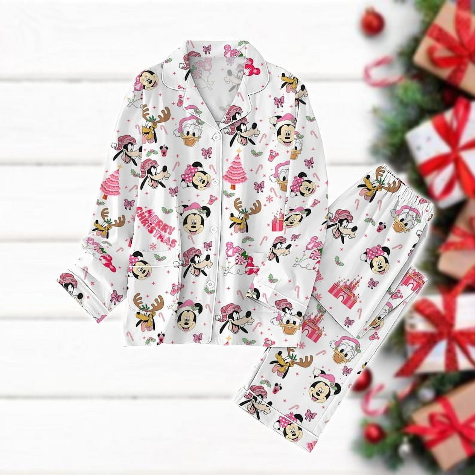 Mickey And Friends Christmas Pajamas Set Disney Holiday Pajamas Minnie ...