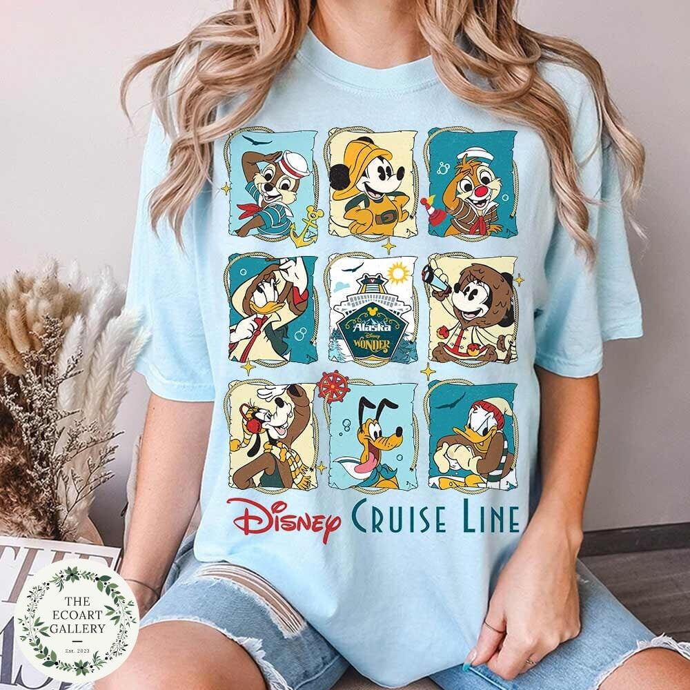 Mickey And Friends Disney Alaska Cruise 2024 Shirt, Disney Cruise Line Family Vacation Shirt ...