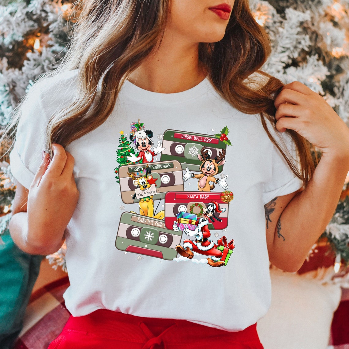 Mickey And Friends Disney Holiday Song Music Cassette Tapes Shirt ...