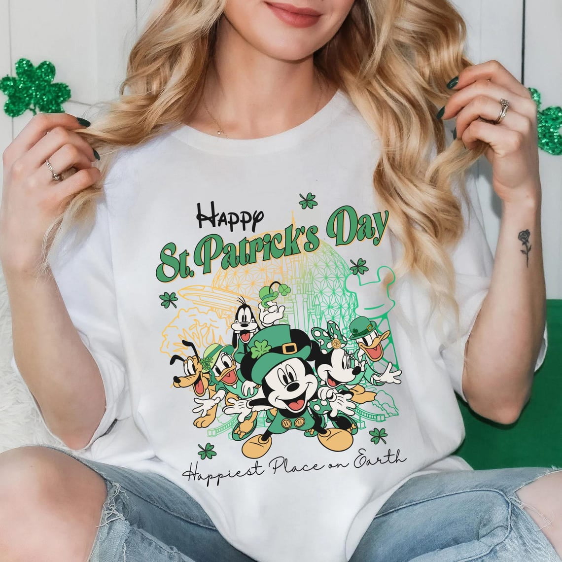 Mickey And Friends Epcot Happy St Patrick's Day Shirt, Disney Irish ...