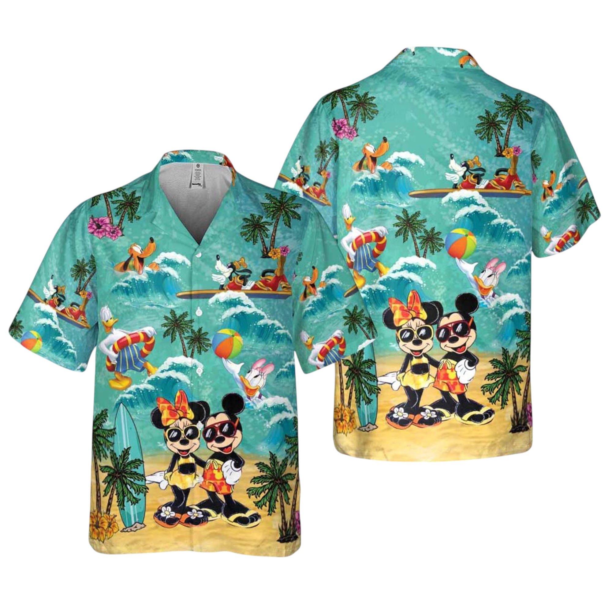 Mickey And Minnie Hawaiian Shirt, Mickey Mouse Aloha Shirt, Disney ...