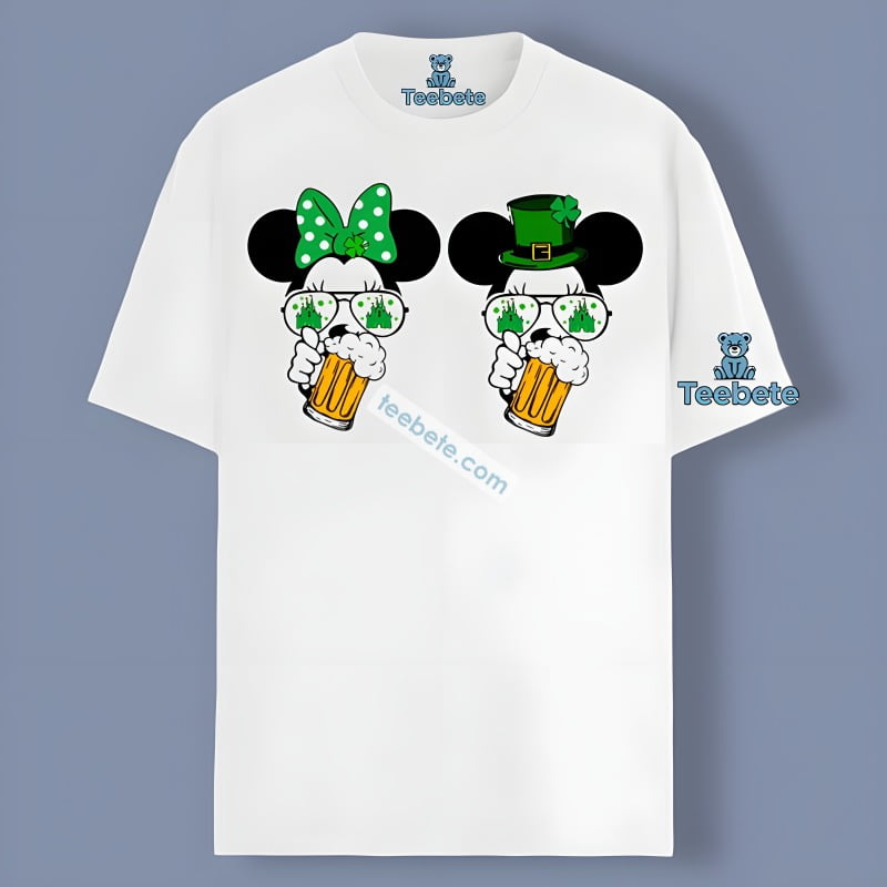 Mickey And Minnie Mouse Cheer Beer St Patricks Shirt Idea - Walmart.com