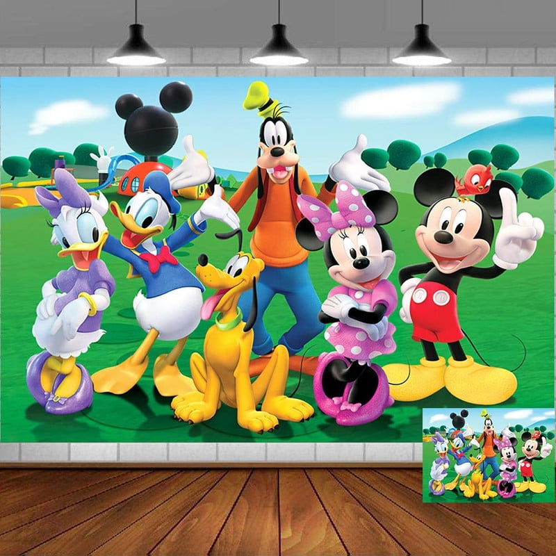 Mickey Backdrop Banner Party Supplies Poster Movie Theme Background for ...