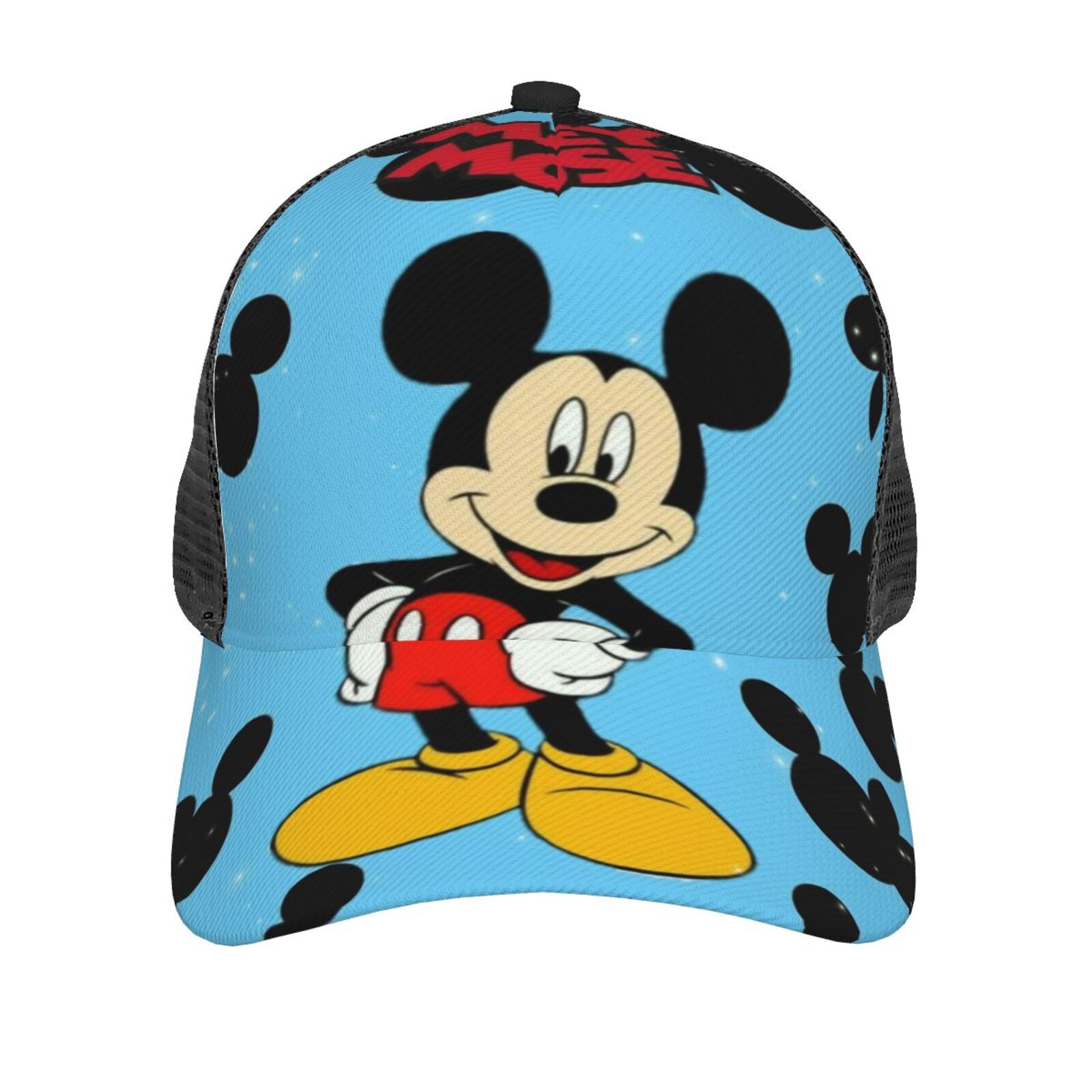 Mickey Baseball Caps Casual Fishing Sun Hat Mesh Back Adjustable For ...