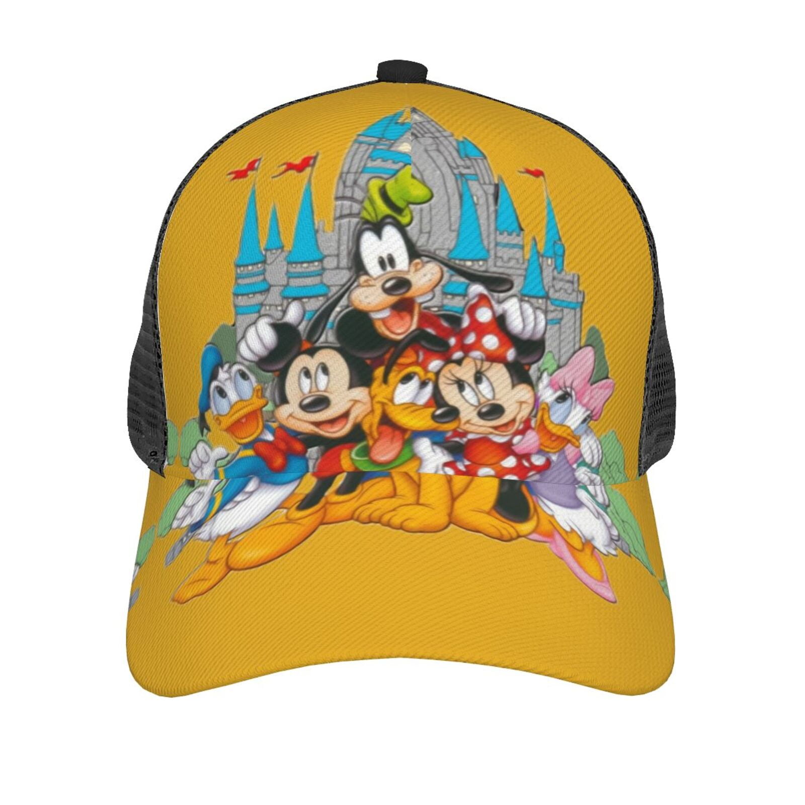 Mickey Baseball Caps Casual Fishing Sun Hat Mesh Back Adjustable For ...