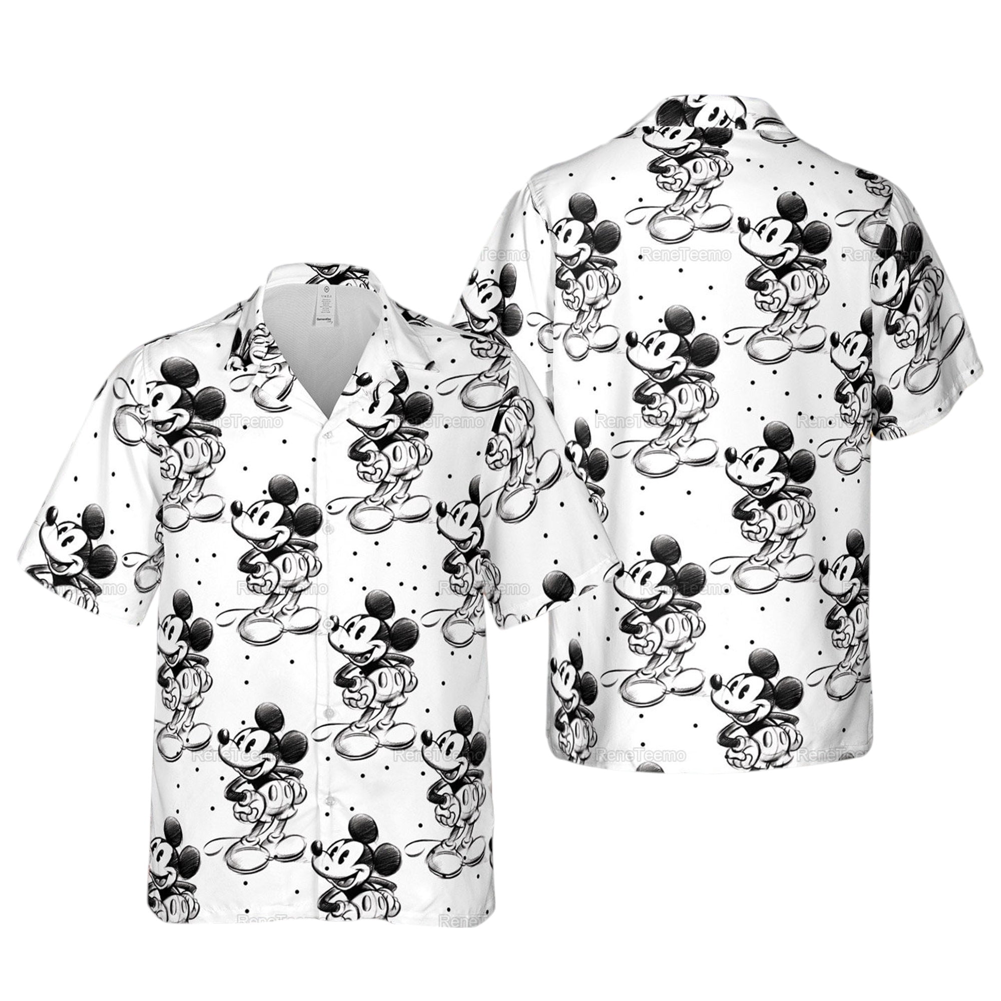 Mickey Beach Hawaiian Shirt, Cute Disney Mickey Summer Shirt for ...