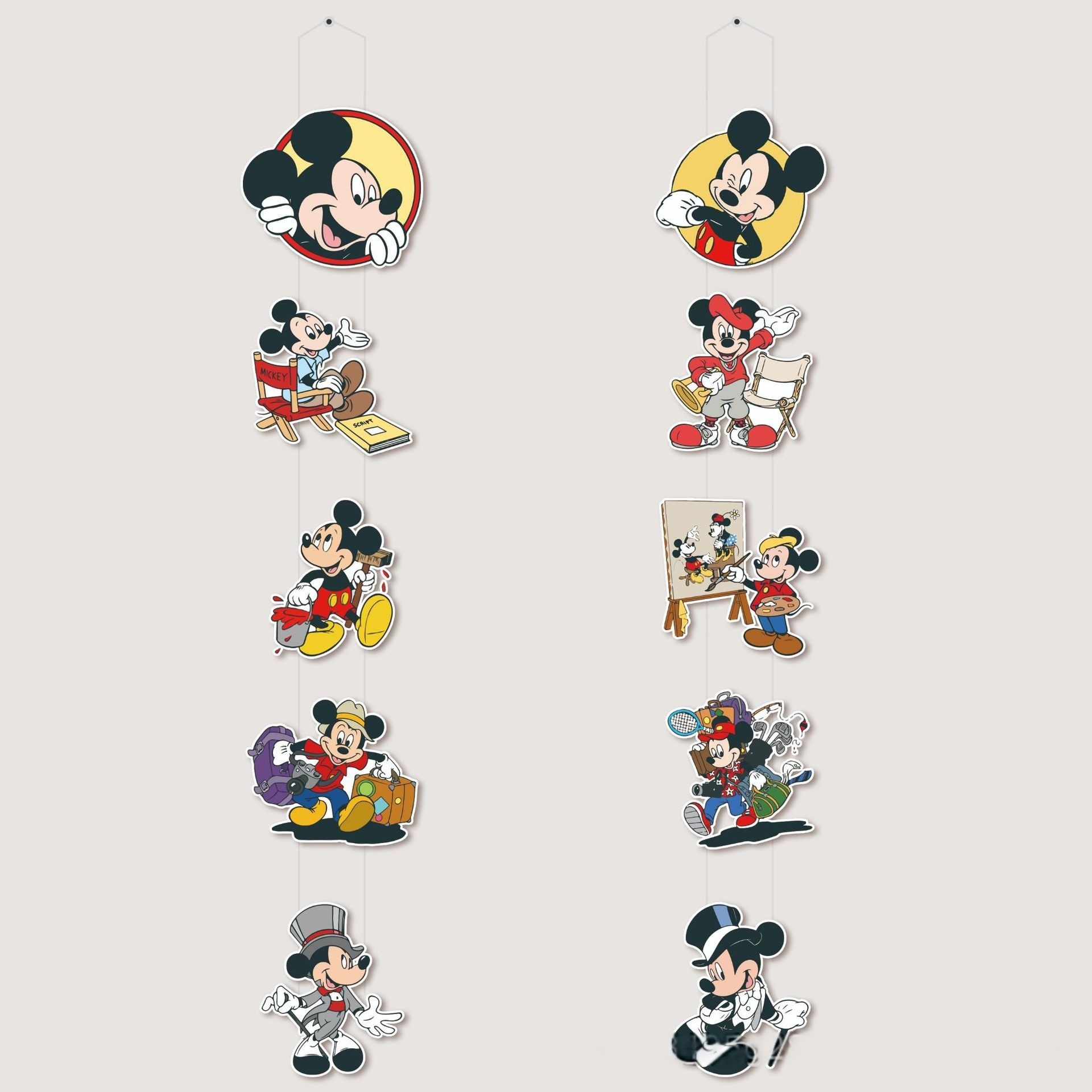 Mickey Birthday Party Decoration, Cute Porch Sign Hanging Banner ...