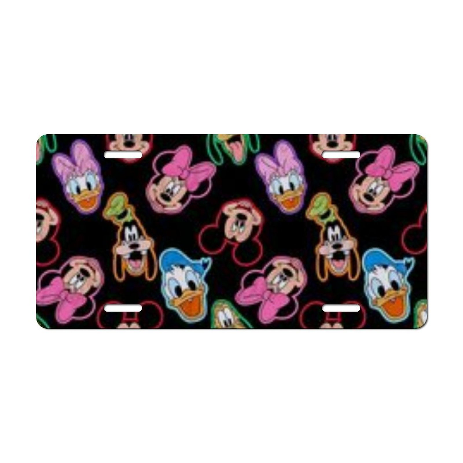 Mickey Car License Plate Cute Anime License Plate Covers Holder ...