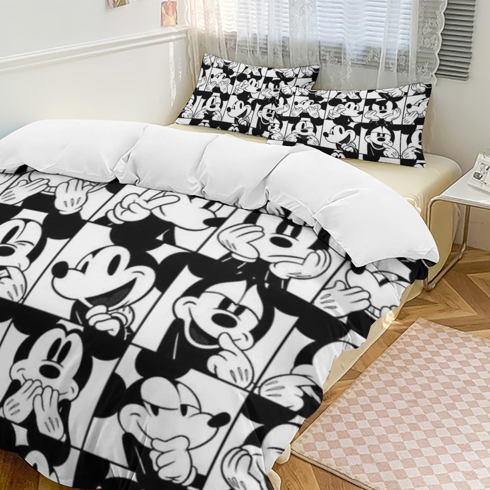 Mickey Cartoon Shower Curtain Set for Bathroom 4 Piece Bathroom ...