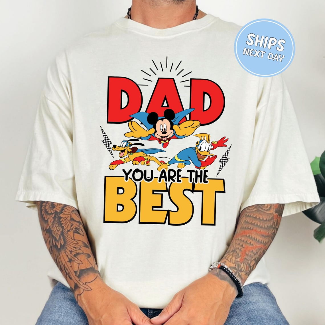 Mickey Dad You Are The Best Tee Disney Happy Fathers Day Shirt Mickey ...